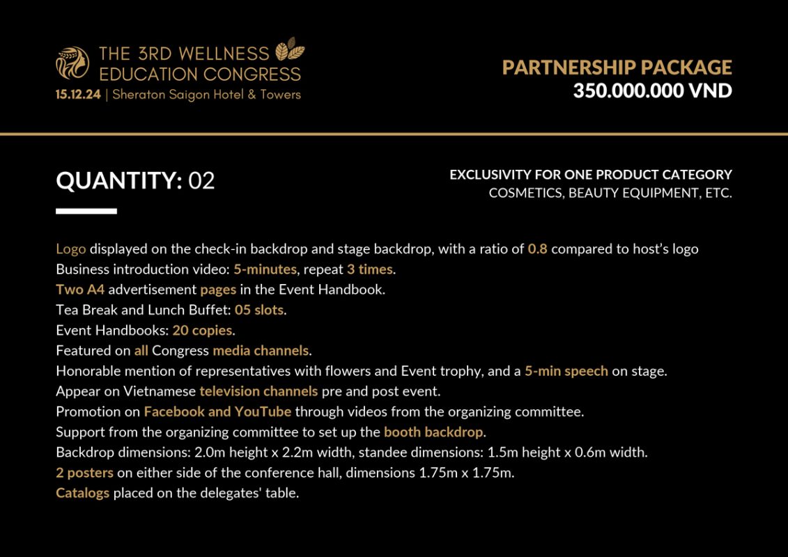 SPONSORSHIP PROPOSAL 2024 - The Wellness Education Congress III - Võ ...